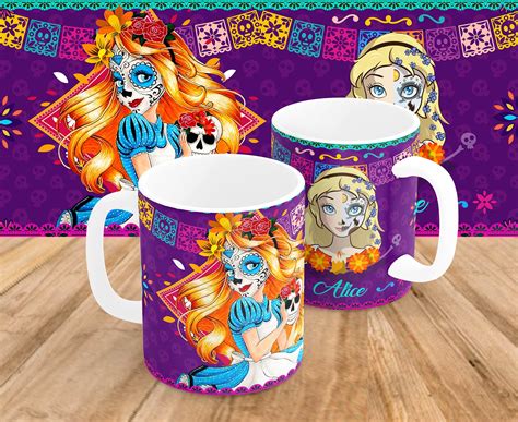 PRINCESS CATRINAS 2023 day of Dead Día De Muertos Mug Templates 12