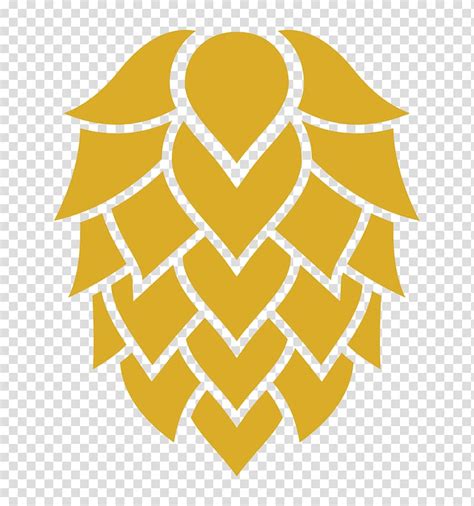 Yellow Illustration Beer Hops Golden Icon Transparent Background Png