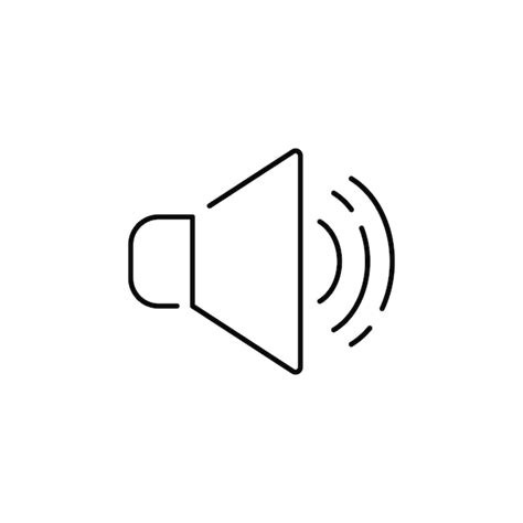 Son Icône Haut parleur Vecteur Ligne Icône Son Ou Volume De Musique
