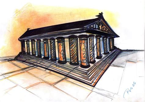 Greek Temple Drawing At PaintingValley Explore Collection Of