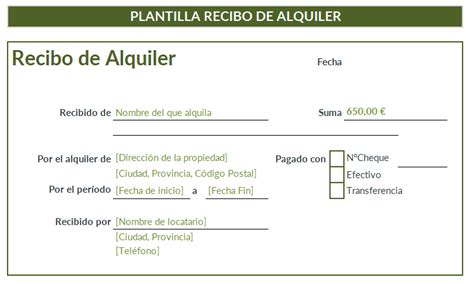 Plantilla Excel Recibo Alquiler Todoplantillasexcel