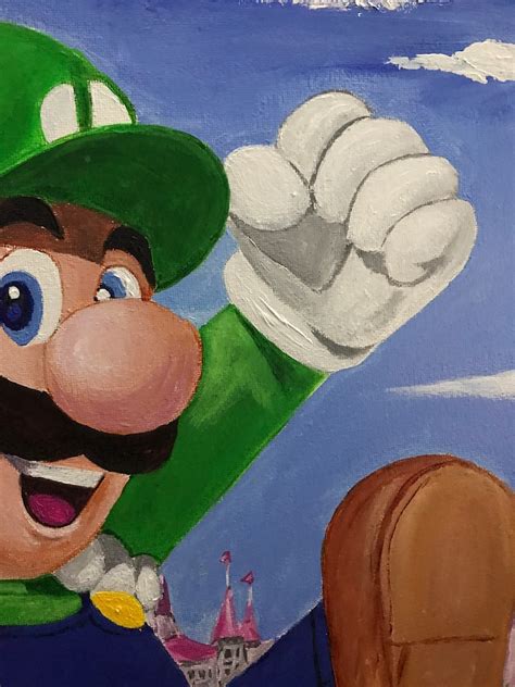 Super Mario Brothers Fan Art Handmade Acrylic Painting On Etsy