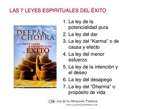 Las 7 Leyes Espirituales del Éxito Deepak Chopra Ley Atracción Positiva