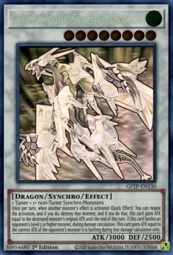 Price History For Crystal Wing Synchro Dragon RA02 EN029 YuGiOh