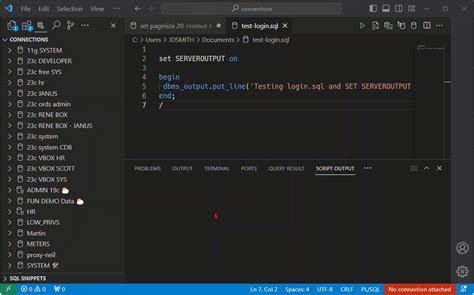 why is my vs code extension sql developer not working