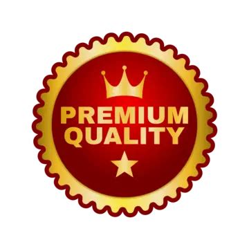 Premium Quality Golden Red Badge Labels Vector Premium Quality Badge