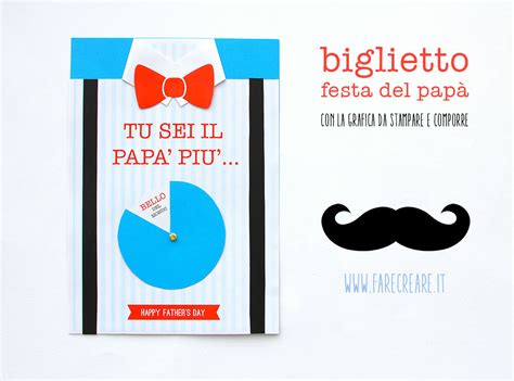 Biglietto festa del papà grafica da scaricare e comporre