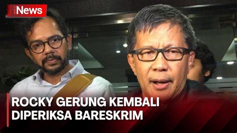 Didampingi Haris Azhar Rocky Gerung Kembali Diperiksa Bareskrim YouTube