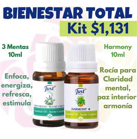 2 Aceites Esenciales 3 Mentas Y Harmony Regalo Swiss Just Envío gratis