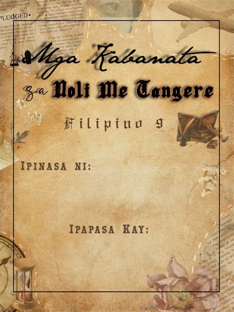 Noli Me Tangere Cover Mga Kabanata Sa Noli Me Tangere In Noli