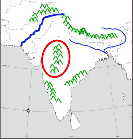 South Asia Map Mountains Flashcards Quizlet