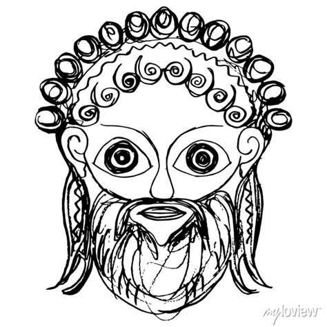 Bacchus God Of Wine Drawing