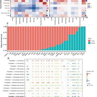 Cell Cell Communication In RCC A B Heat Map Of The Differential