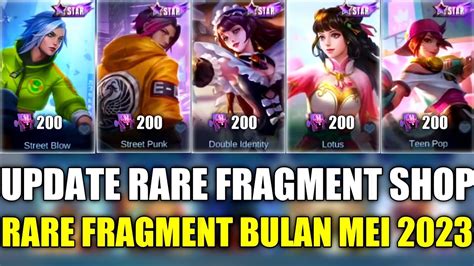Bocoran Update Rare Skin Fragment Shop Mei Banyak Skin Starlight