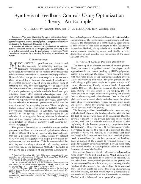 pdf synthesis of feedback controls using optimization theory dokumen tips