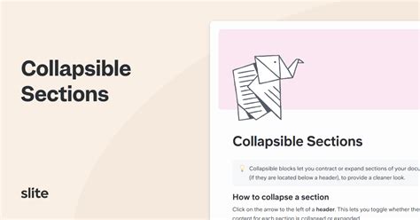 Collapsible Sections
