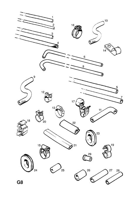 Opel CORSA A Fuel Pipes And Fittings Contd EPC Online