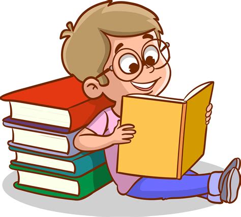 niños leyendo libro niños estudiando con un libro vector ilustración
