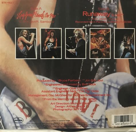 Bon Jovi Lay Your Hands On Me” 45 Single 2 Loud 2 Old Music