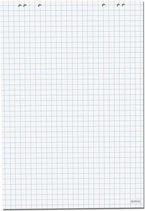 Herlitz 10834141 Flipchartblock 68x99cm kariert gelocht 5 Blöcke