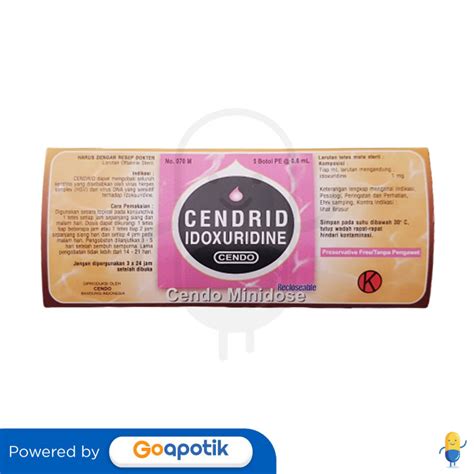CENDO CENDRID TETES MATA 5 X 0 6 ML MINIDOSE Kegunaan Efek Samping