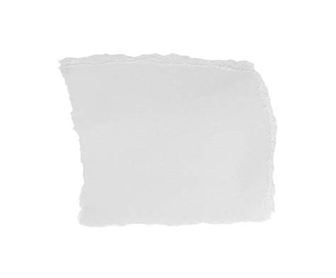 White Ripped Piece Of Paper Isolated On Transparent Background Png File