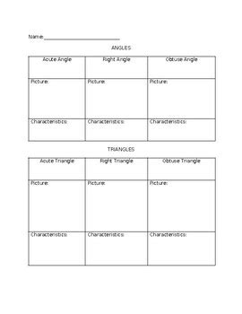 Angles And Triangles Interactive Notebook Page By Teach With Melissa Ann