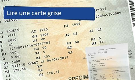 Carte Grise Comment Lire Les Champs
