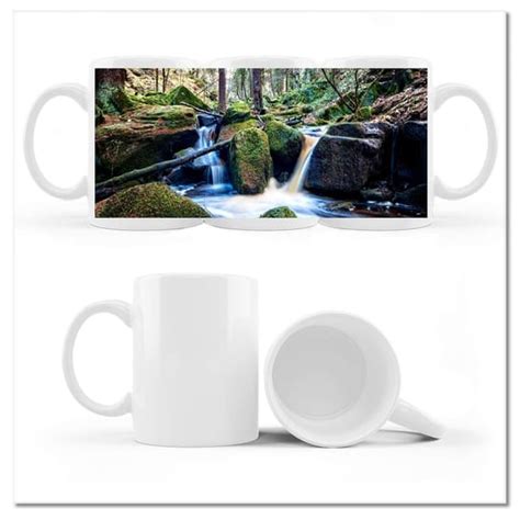 Kubek ceramiczny Górski strumień 330 ml ZeSmakiem biały ZeSmakiem