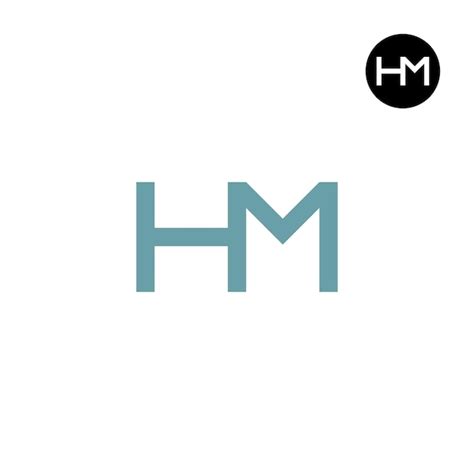 Premium Vector Letter Hm Monogram Logo Design