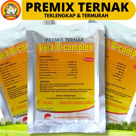 Jual VETA B COMPLEX 100 GRAM Multivitamin B Komplek Ternak Ruminansia