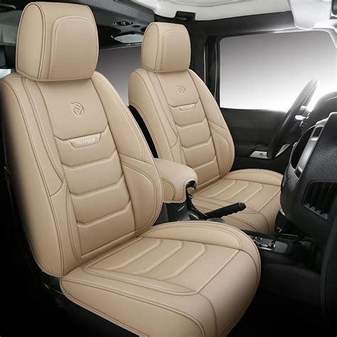 Amazon HAITOUR Faux Leather Custom Car Seat Covers Fit For 07 22
