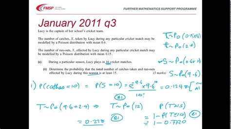 fmsp revision video aqa s2 poisson distribution youtube