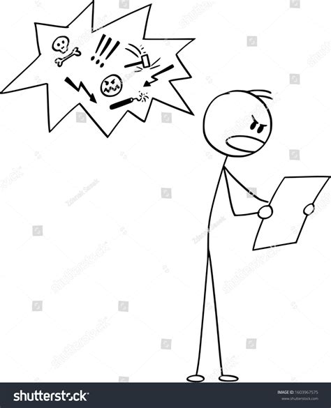 Vector Cartoon Stick Figure Drawing Conceptual Stock Vector Royalty
