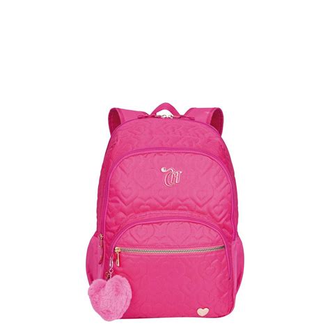 Mochila Grande 2 Compartimentos Capricho Crush Rosa Shopee Brasil