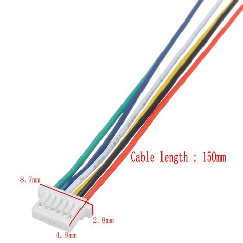 Excellway 20Pcs Mini Micro JST 1 0mm SH 6 Pin Connector Plug With Wire