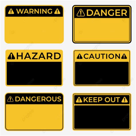 Collection Of Blank Danger Signs Sign Danger Sign Collection PNG And