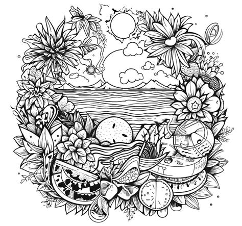 Summer Coloring Page Hot Summer Coloring Sheets Coloring Home