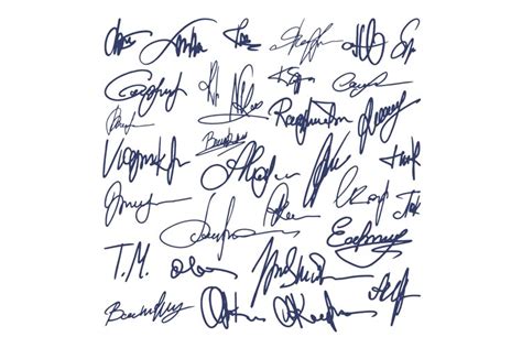 Autographs Handwritten Pen Signatures For Digital Documents