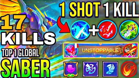 Saber Best Build 2023 Build Top1 Global Saber Gameplay MOBILE