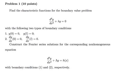 solved find the characteristic functions for the boundary
