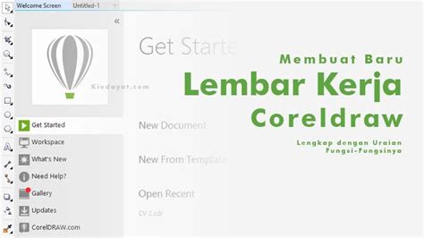 Membuat Lembar Kerja Baru Coreldraw Dan Penjelasannya Kiedayat