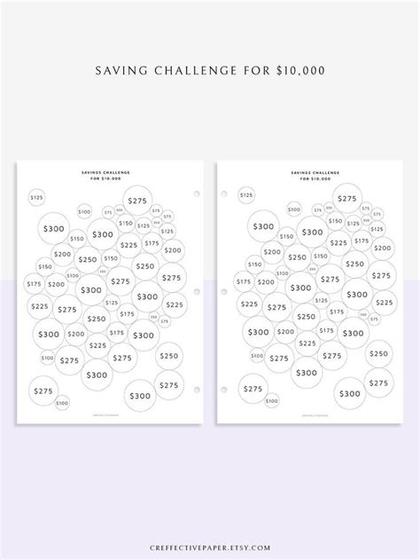 Weekly Saving Template Money Savings Challenge Printable PDF Etsy
