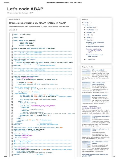 let s code abap create a report using cl salv table in abap pdf pdf parameter
