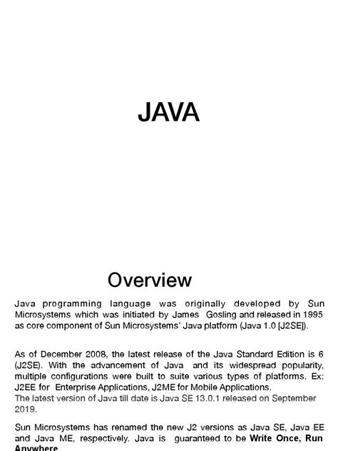 java day1 pdf java programming language java software platform