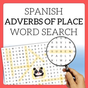 Spanish Adverbs Of Place Word Search Adverbios De Lugar Tpt Nbkomputer