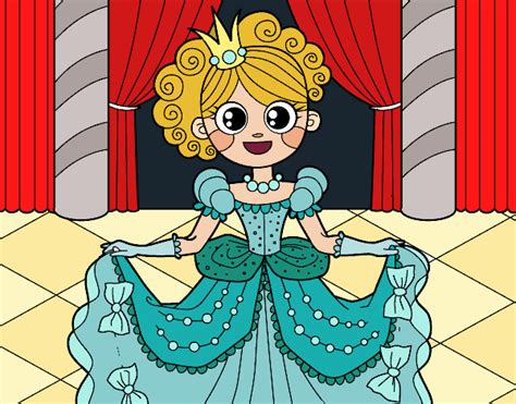 Dibujo de Princesa en el baile pintado por en Dibujos net el día 14 07