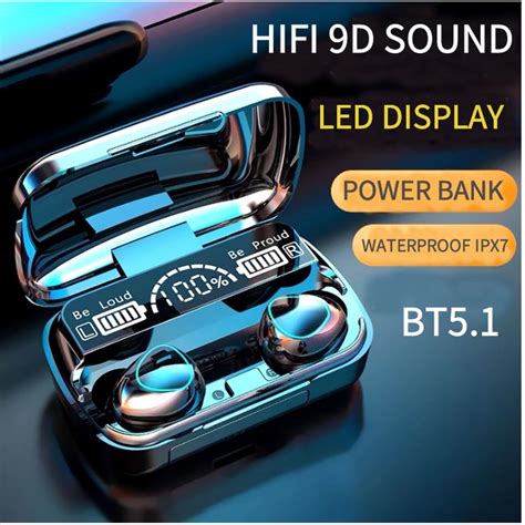 M10 Tws 5 1 Bluetooth Earphones Wireless Earbuds LED Display Touch