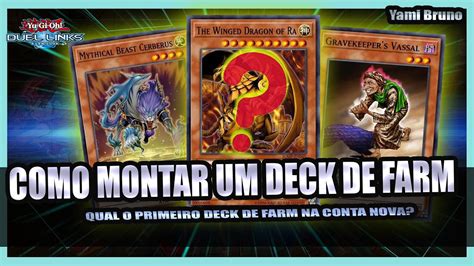 COMO MONTAR UM DECK DE FARM UMA CONTA NOVA Yu Gi Oh Duel Links