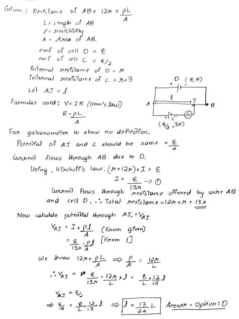 A Potentiometer Wire AB Having Length L And Resistance 12 R Is Joined